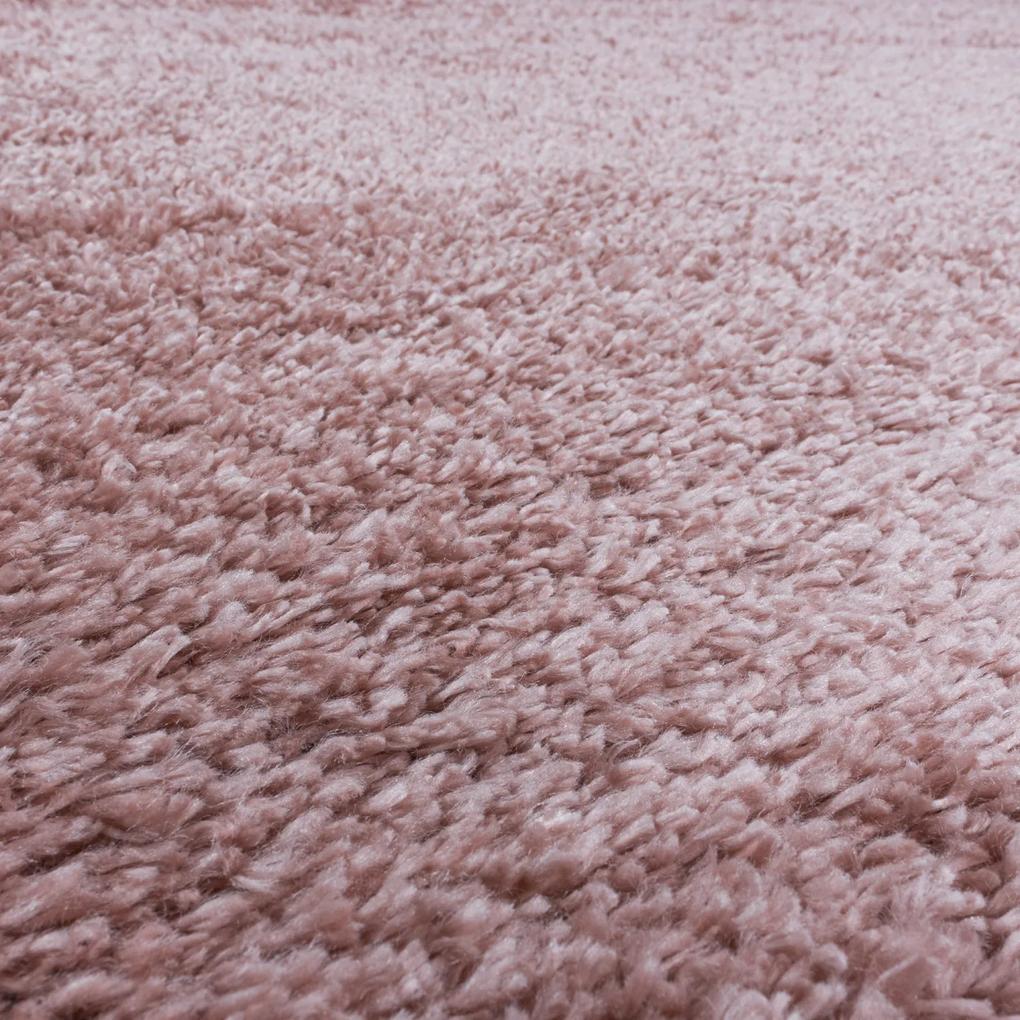 Ayyildiz koberce Kusový koberec Fluffy Shaggy 3500 rose kruh - 200x200 (průměr) kruh cm