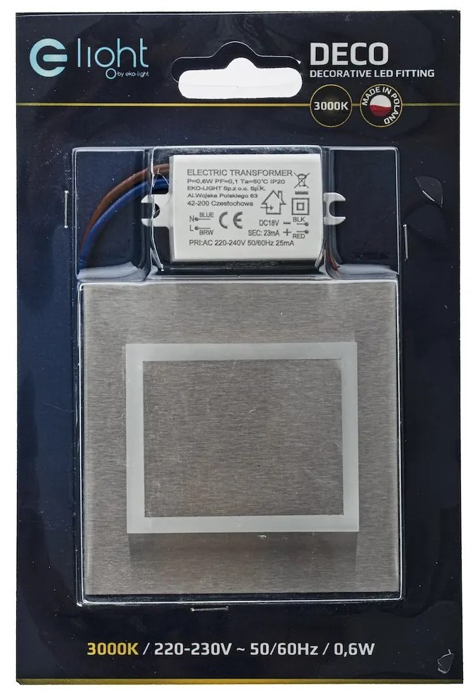 Schodišťové LED svítidlo Deco, 1x LED 0,6w, 3000k, s
