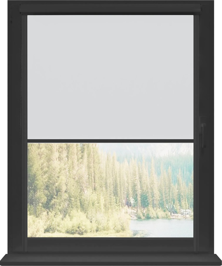 Dekodum Termoizolační roleta v antracitové kazetě, barva látky White Silver Šířka (cm): 63, Výška (cm): Balkonová (do 200 cm), Strana mechanismu: Levá