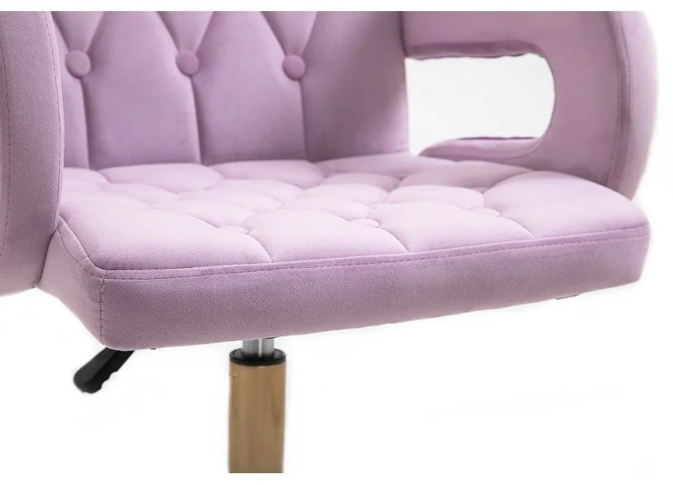 LuxuryForm DESIGN Otočná židle BOSTON VELUR na stříbrném kříži - levandule