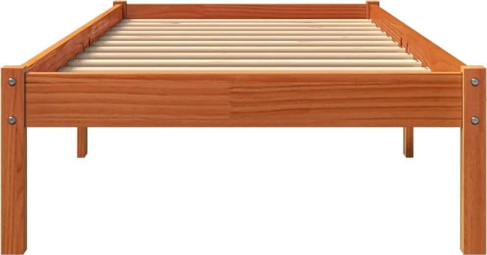 vidaXL Rám postele voskově hnědý 100 x 200 cm masivní borovice [844851]