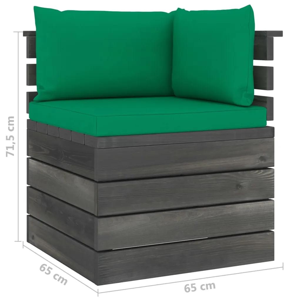 vidaXL 6dílná zahradní sedací souprava z palet + podušky borové dřevo [3061952] Barva: antracitová