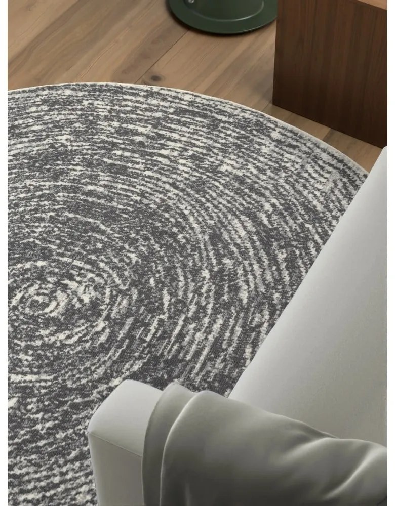 Šedo-krémový kulatý koberec ø 120 cm Gloria Cavallo – Hanse Home
