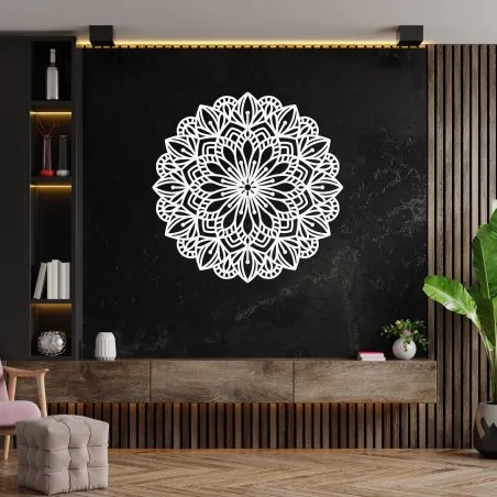Dřevěná mandala Harmonie – Elegantní dekorace na zeď | SENTOP HDF0252