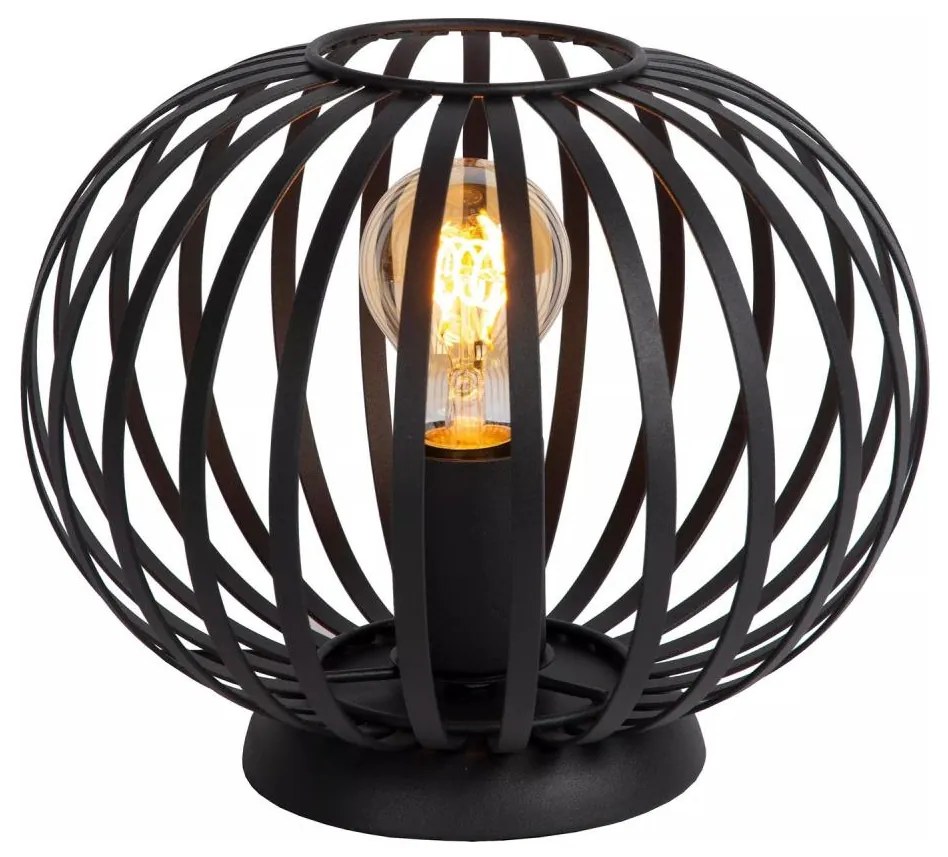Lucide 78574/25/30 - Stolní lampa MANUELA 1xE27/40W/230V pr. 25,5 cm černá Biano.cz