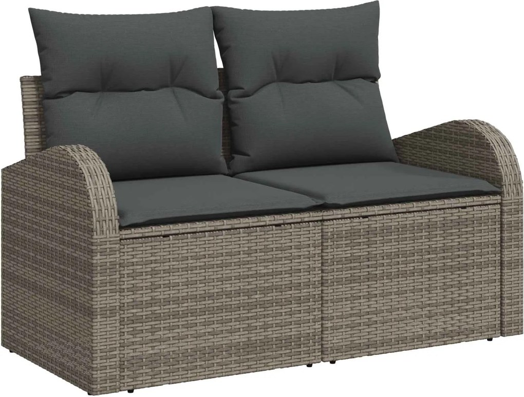 Sada zahradních pohovek 5 pcs 4-Seater Šedá polyratan 3354578
