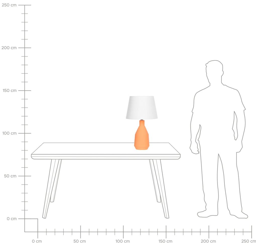 Keramická stolní lampa oranžová LAMBRE Beliani