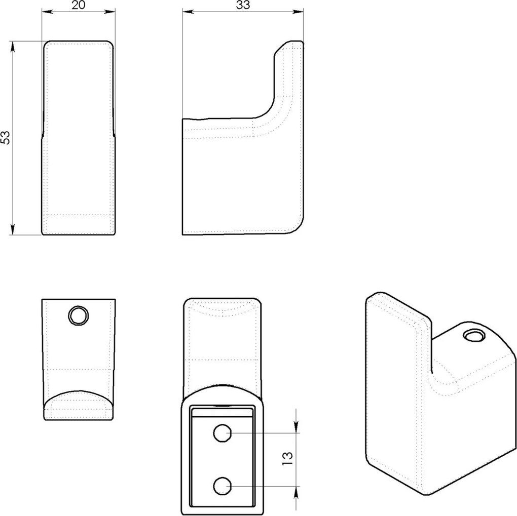 Gedy, PIRENEI háček, pár, chrom, PI2713