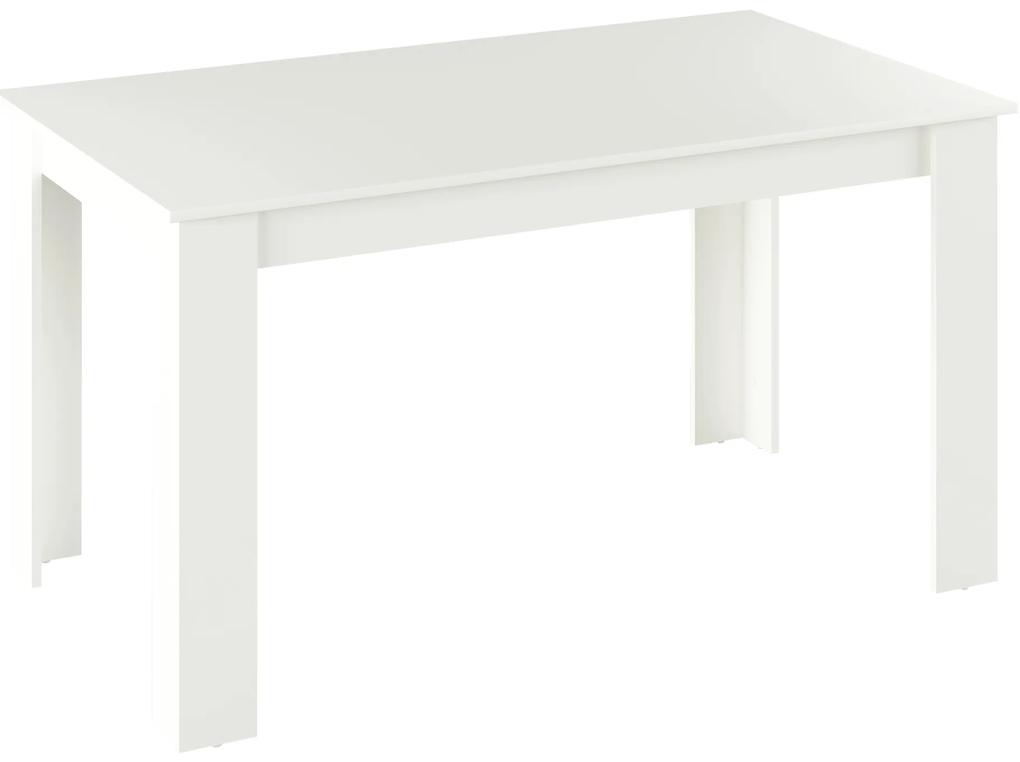 Jídelní stůl, bílá, 140x80 cm, GENERAL NEW