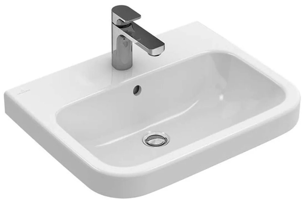 Villeroy & Boch Architectura - Umyvadlo 55x47 cm, s přepadem, otvor pro baterii, CeramicPlus, alpská bílá 418855R1