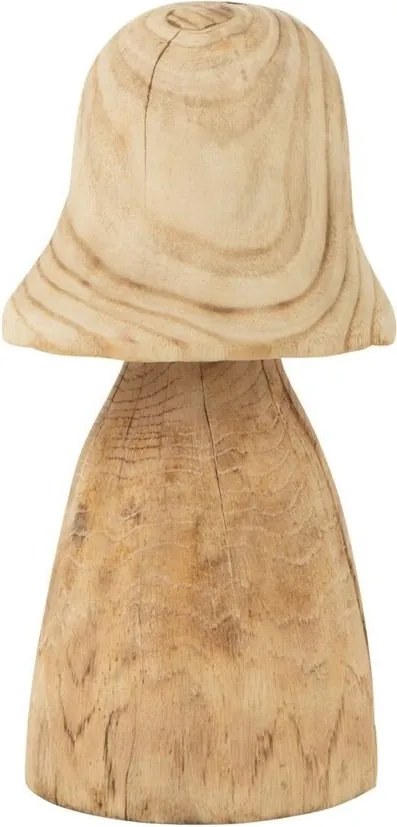 Přírodní dřevěná dekorace houba Mushroom S - Ø 15*32 cm