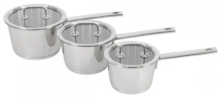 Lunasol - Set hrnců 3 ks s pokličkami - Merkur Master Chef Lunasol (600964)