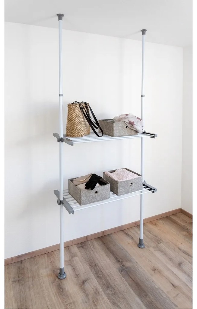 Wenko Teleskopická drátěná police Herkules, 73–120 cm, bílá