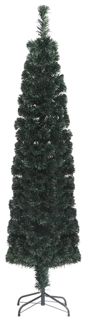 328444 vidaXL Umělý úzký vánoční stromek se stojanem 150 cm optické vlákno