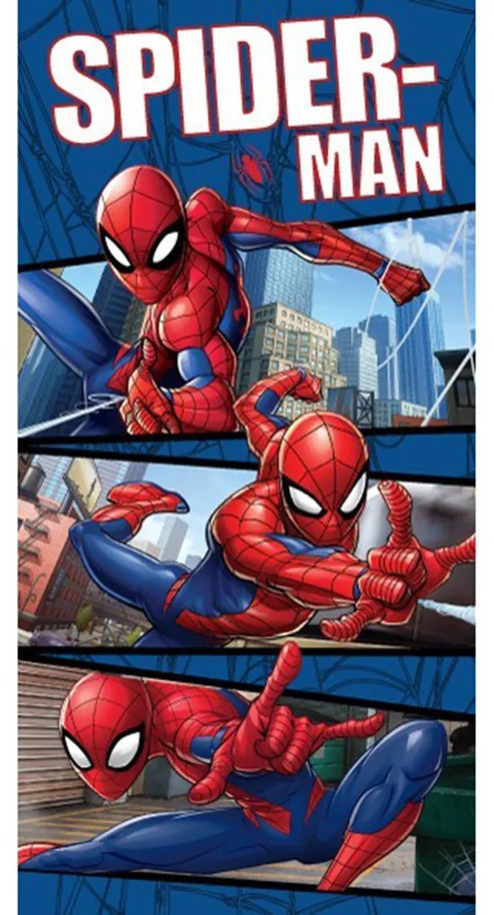 Jerry Fabrics Dětská osuška SPIDERMAN - modrá 2 70x140 cm