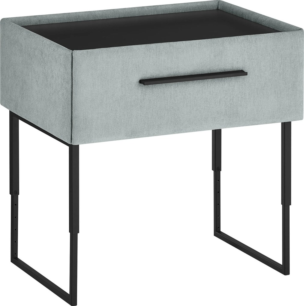 XXXLutz NOČNÍ STOLEK, smrk, borovice, světle modrá, 64,3/45,5-61,5/45,9 cm Dieter Knoll - 000183001218