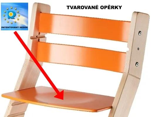 WOOD PARTNER Rostoucí židle SANDY lak/oranžová