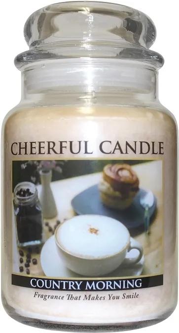 Cheerful Candle Vonná svíčka ve skle Ráno na Venkově - Country Morning, 24oz