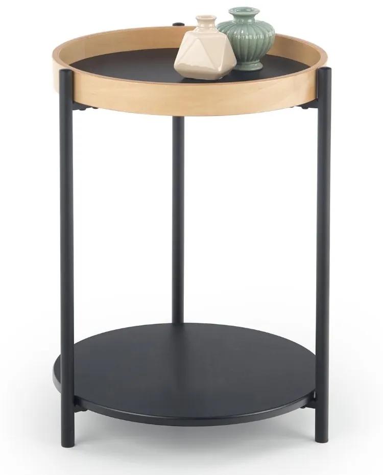 Konferenční stolek Rolo, dub / černá