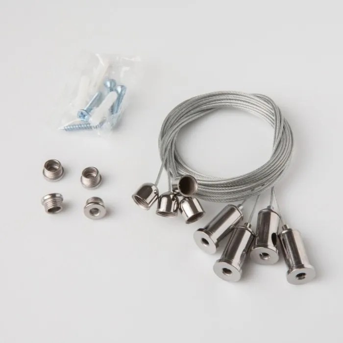 Stropní montážní kabely pro zavěšení LED panelových světel, ocelové, 1,5 m, kabel