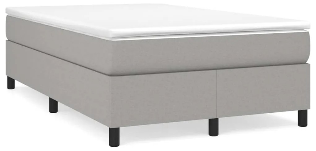 Box spring postel s matrací světle šedá 120x190 cm textil 3269683