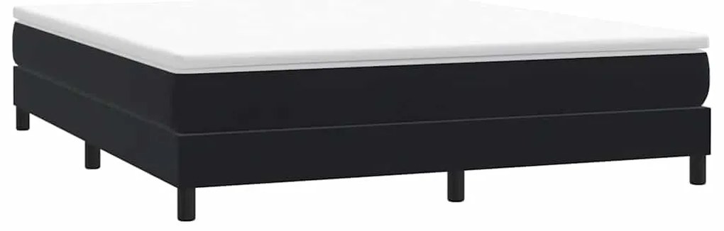 Postel Box Spring bez matrace černá 180x210 cm samet 3315839