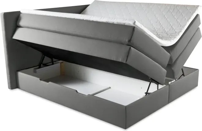Kontinentální boxspring postel AMBER, 200x180, šedá (barell 83)