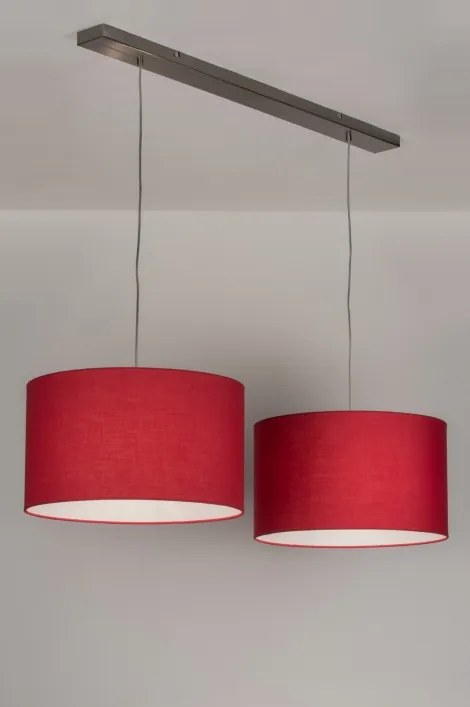Závěsné designové červené svítidlo nad stůl Duo Red Unima