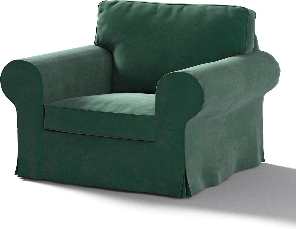 Potah na křeslo IKEA Ektorp barva zelená látka lesklé, sametová