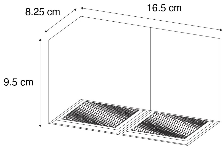 Designové bodové světlo zlaté 2-světlo - Qubo Honey