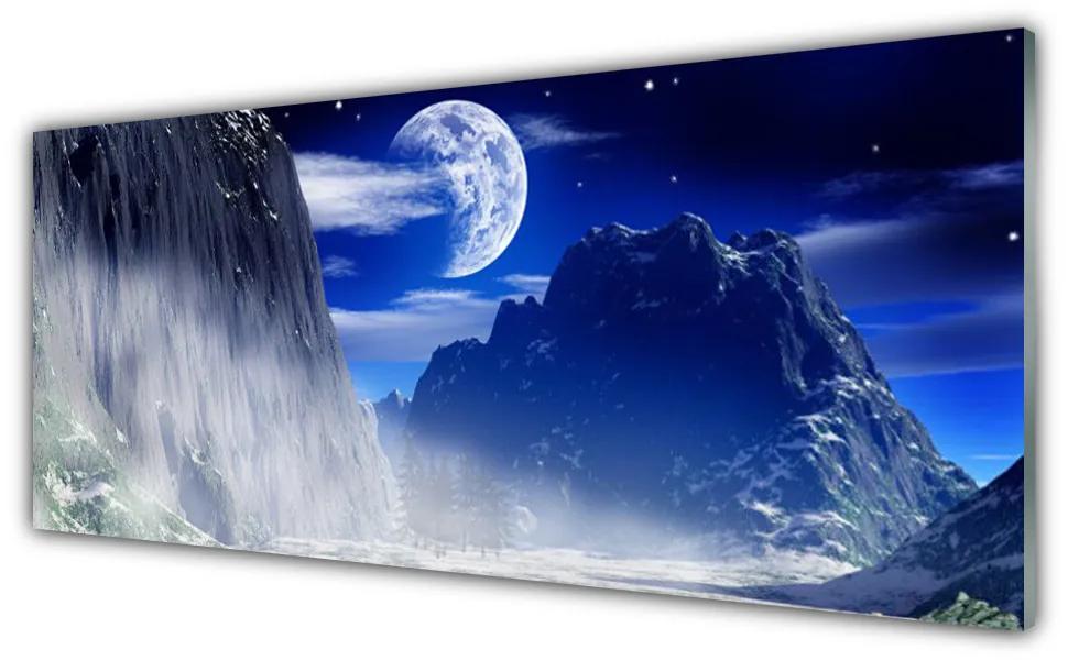 akrylový obraz Hory Noc Krajina 125x50 cm