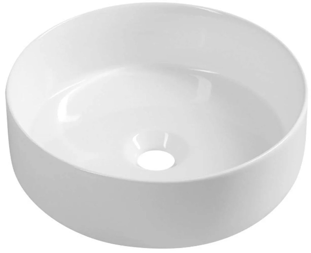 Sapho - Umyvadlo na desku, průměr 36 cm, bez přepadu, bílá 10NF65036