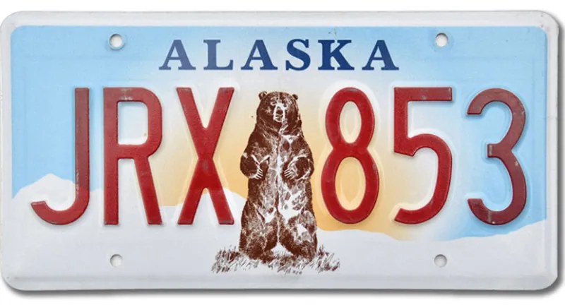 Americká SPZ Alaska Grizzly Bear JRX 853