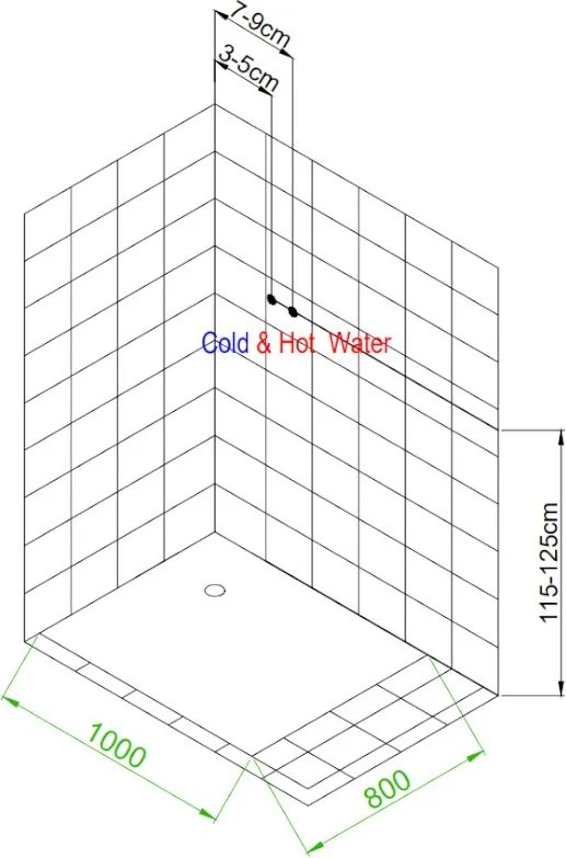 Terra Hydromasážní box ALMA-P 100x80 pravý
