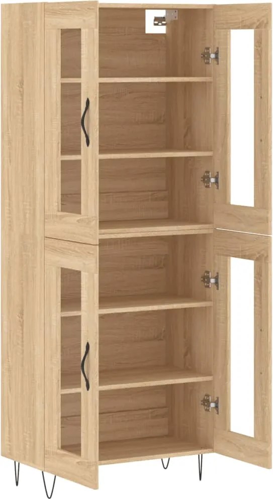 Skříň highboard dub sonoma 69,5 x 34 x 180 cm kompozitní dřevo 3198308