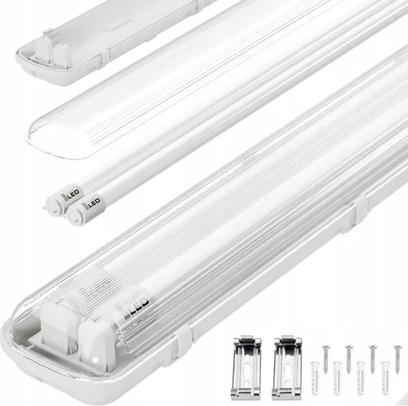 LED Technické zářivkové svítidlo T8 2xG13/20W/230V 6500K 120 cm IP65 bílá