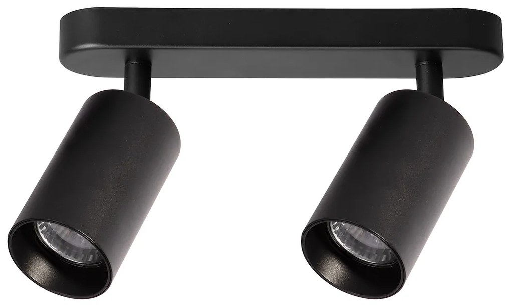 Bodové svítidlo Pipe, 2x černé kovové stínítko, b