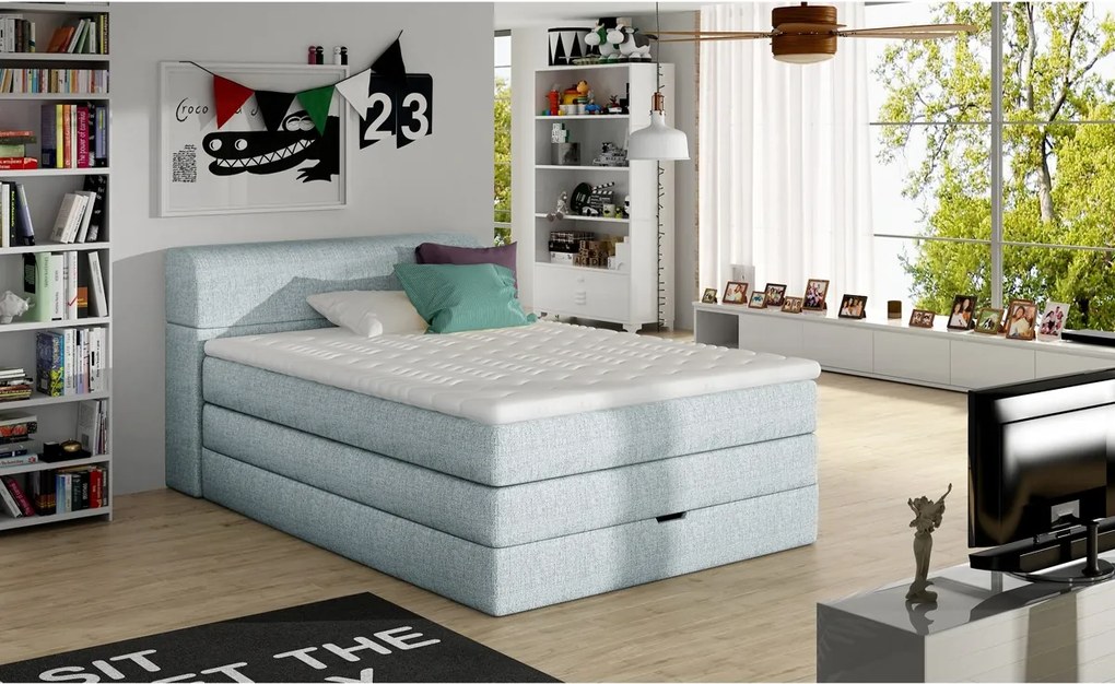 Boxspring postel Aqua 140 x 200 -  Akce