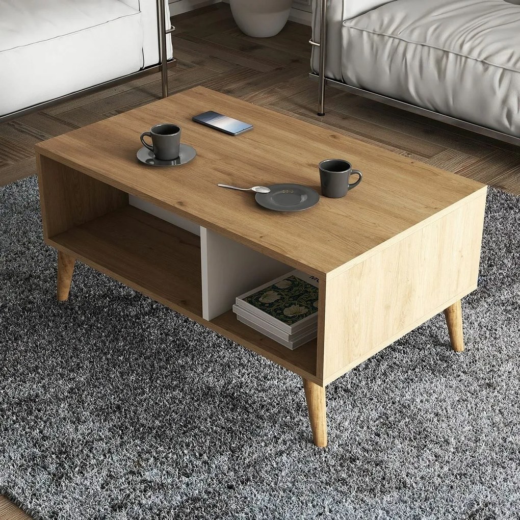 Konferenční stolek Exxen Oak and White