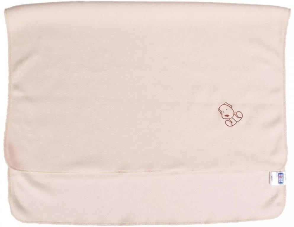 Kaarsgaren Dětská flísová deka s pejskem 70x 100 cm moka