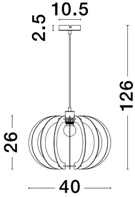 Nova Luce Závěsné svítidlo OTTOLINE, dřevo E27 1x12W Barva: Bílá