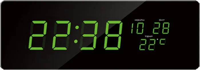 Velké svítící digitální moderní hodiny JVD DH2.1 se zelenými číslicemi