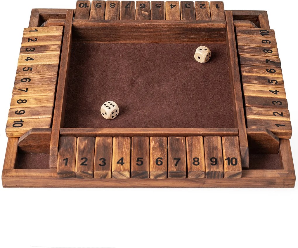 Costway Hra Shut The Box pro hráče 2-4 kostky hra s kostkami 2 a robustní hra