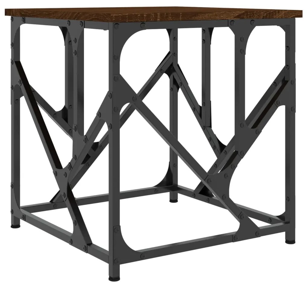 Konferenční stolek hnědý dub 45 x 45 x 47,5 cm kompozitní dřevo - Default Title