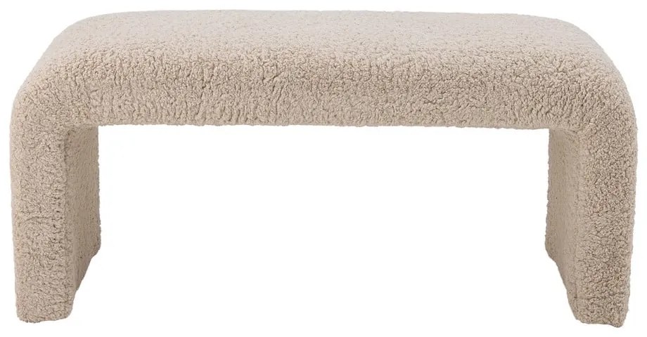 Krémová lavice z textilie bouclé Bobbie – Bloomingville