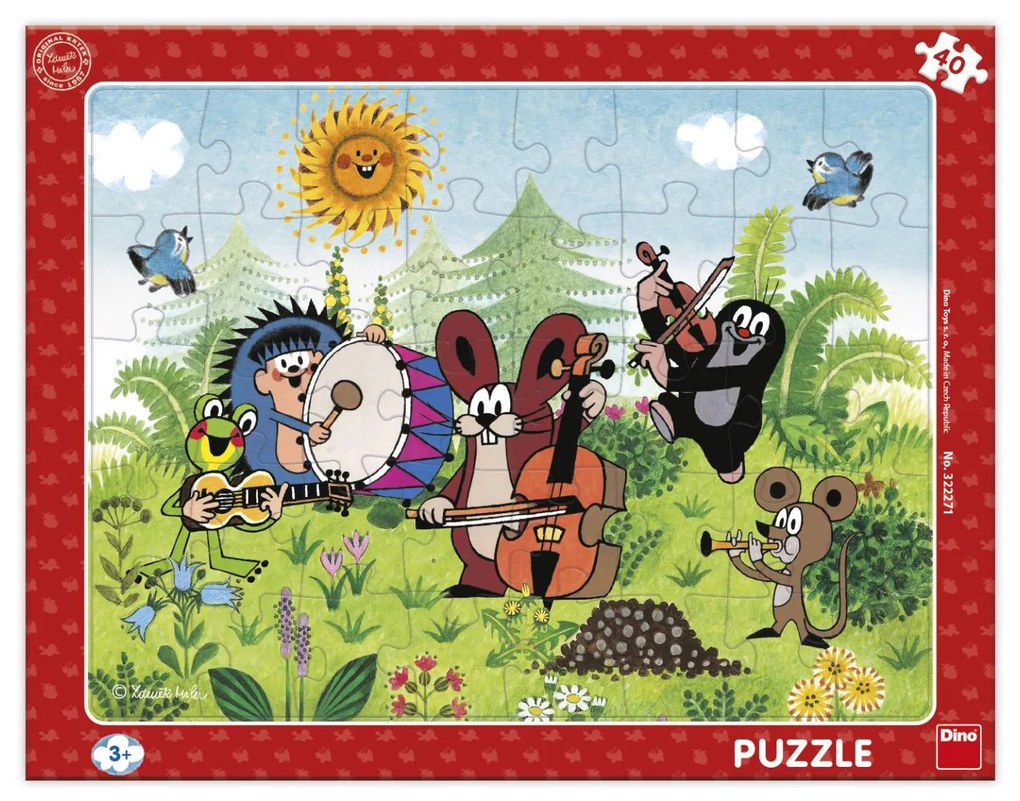 Dino Puzzle deskové Krtek a kapela 29x37cm 40 dílků ve fólii