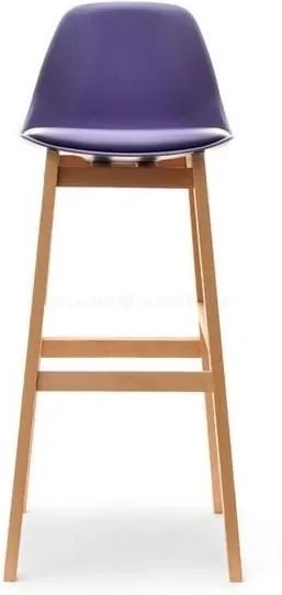 design4life Barová židlička SABEL buk-fialová