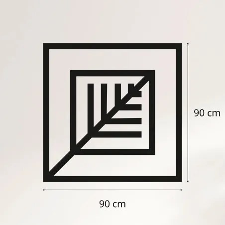 Geometrická dřevěná dekorace na zeď - Moderní design | SENTOP HDF0397-B