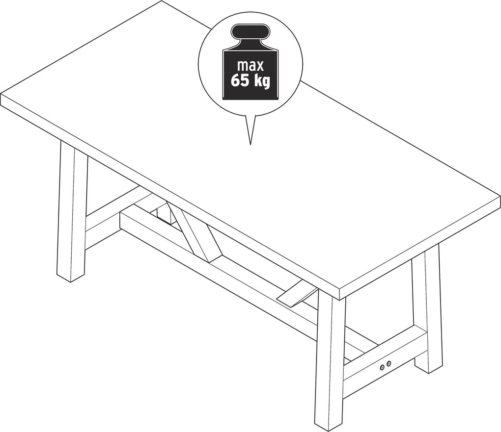 Tchibo - Jídelní stůl s polycementovou deskou - barva: šedá