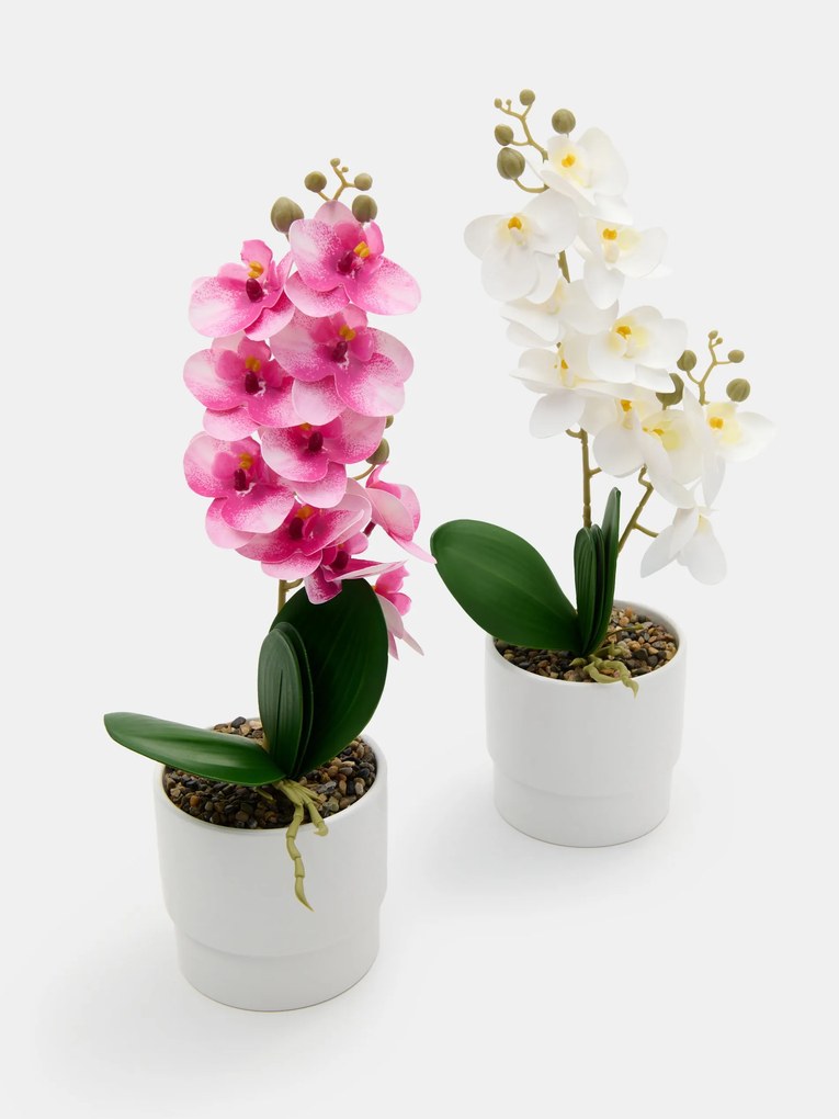 Sinsay - Umělá okrasná orchidej v květináči - růžová